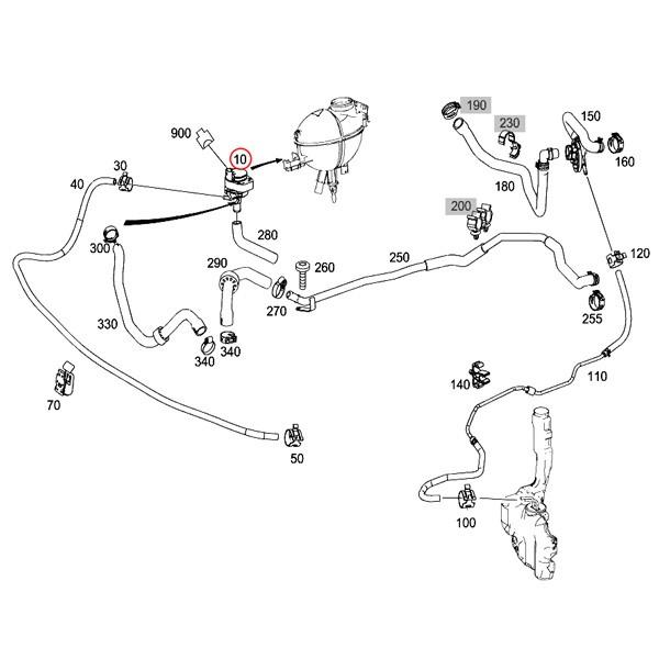 BMW ベンツ W204 W205 アディショナルウォーターポンプ2118350064 2118350364 2215000486 C180 ...