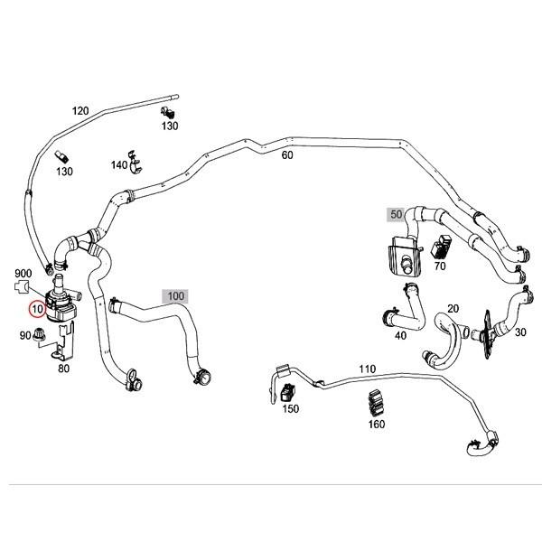 BMW ベンツ W117 W166 補助ウォーターポンプ 2048350364 2115060000 6398350064 ...