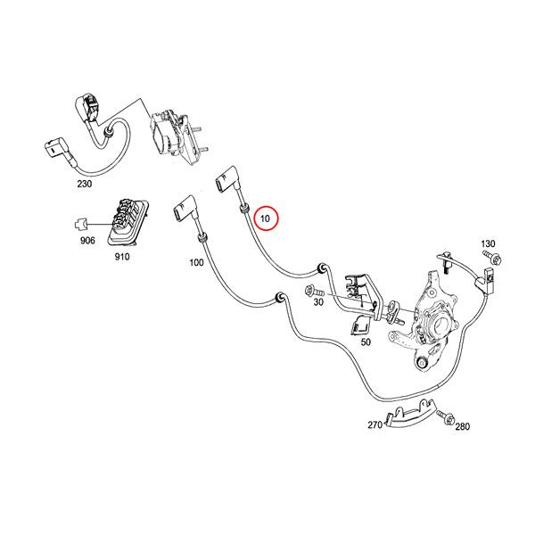 Mercedes-Benz（メルセデス・ベンツ） ベンツ CクラスW 204 リア/リヤ ABSセンサー/スピードセンサー 左右共通 片側 ...