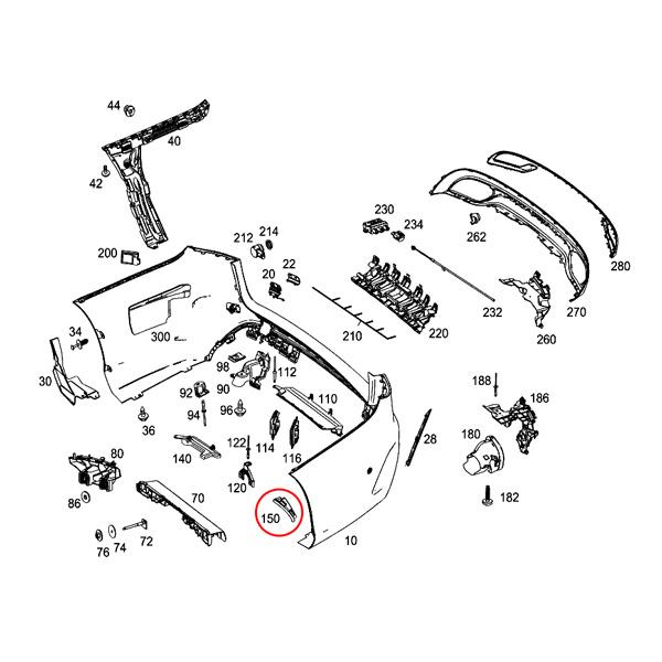 Mercedes-Benz ベンツ W213 E200 E220d E250 E300 E350de E350e E400 E43 E450 E53 E63 リア バンパーブラケット ...