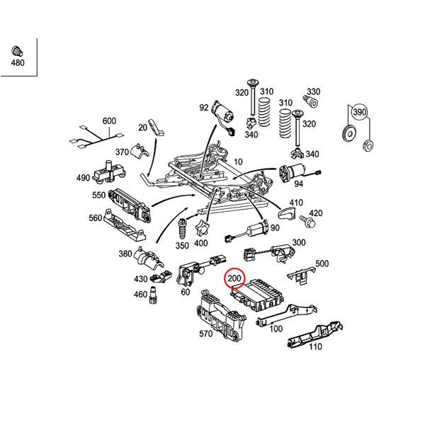 Mercedes-Benz ベンツ W211 E240 E320 E500 E55AMG パワーシートコントロールユニット 2118704726 2118701826 2118209085 ...