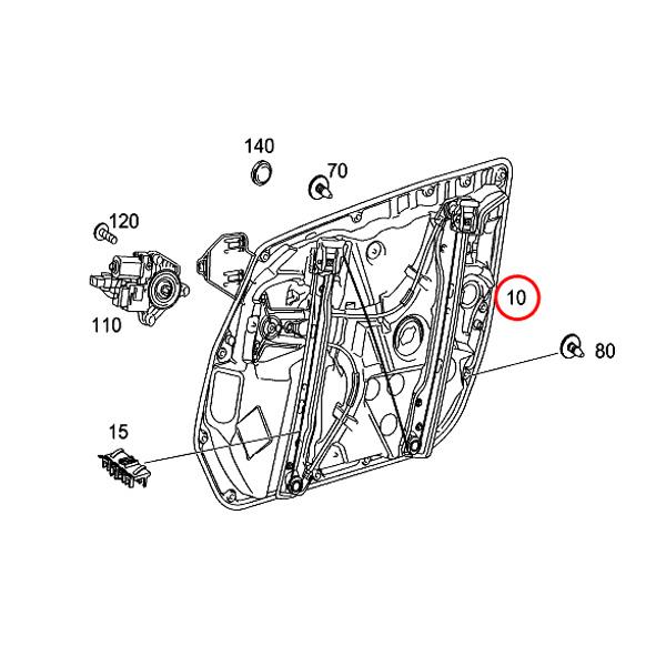 Mercedes-Benz ベンツ W213 E200 E220d E250 E300 E350de E350e E400 E450 フロント パワーウインドウレギュレーター 右側 ベース ...