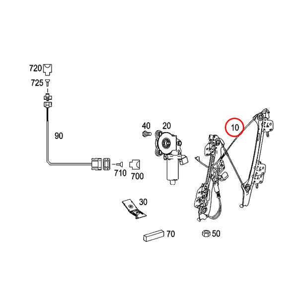 ベンツ W219 CLS55AMG CLS63AMG フロント パワーウインドウレギュレーター 左側 2197200946 : ...