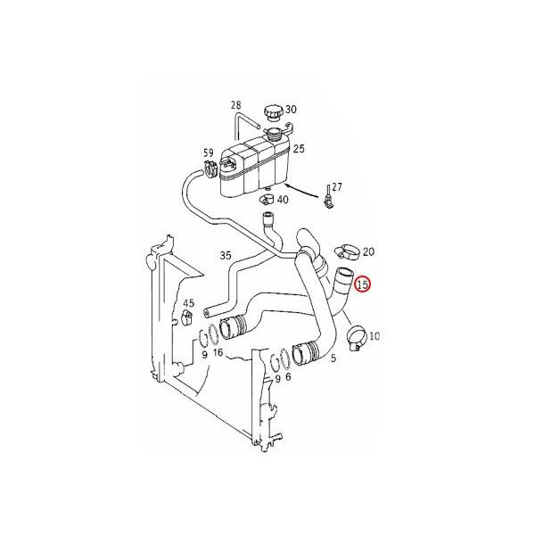 ベンツ Sクラス W220 S350ラジエーターホース/ロアホース 2205010382 :2205010382-3:プロテックオートストア ...