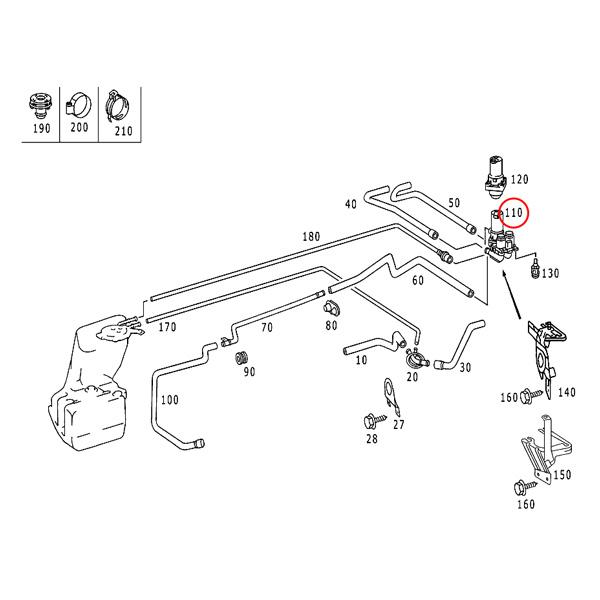 Mercedes-Benz ベンツ W215 CL500 CL55AMG CL600 ヒーターバルブ/ウォーターバルブ 2208300084 ...
