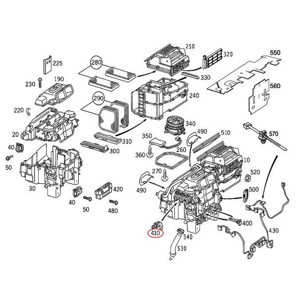 Mercedes-Benz（メルセデス・ベンツ） ベンツ W463 X204 W639 エバポレーター温度センサー 2208300772 ...