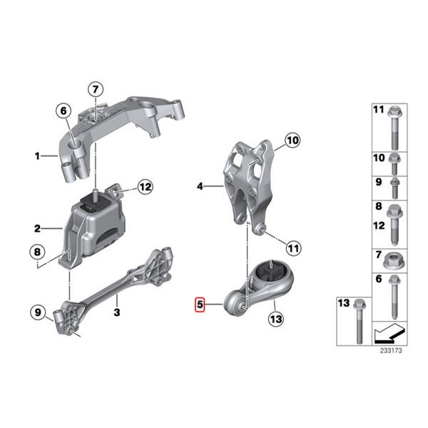 MINI BMW ミニ R60 R61 Cooper CooperD CooperS エンジンマウントブッシュ 22119806994 ...