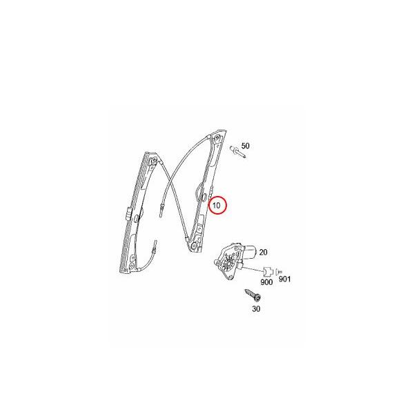 Mercedes-Benz [6ヶ月保証付] ベンツ Sクラス W221 パワーウインドウレギュレーター 右フロント リベット付き ...