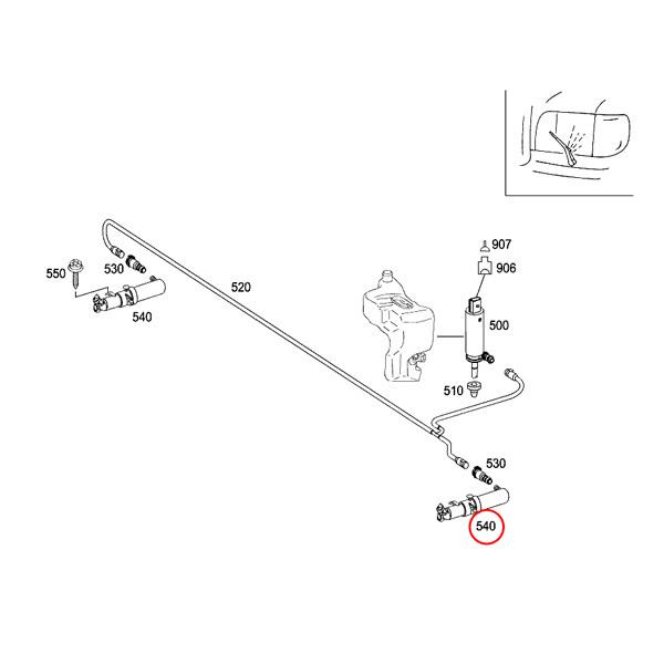 ベンツ W221 S350 S400_HYBRID S500 ヘッドライト ウォッシャーノズル 左側 2218601347 ...
