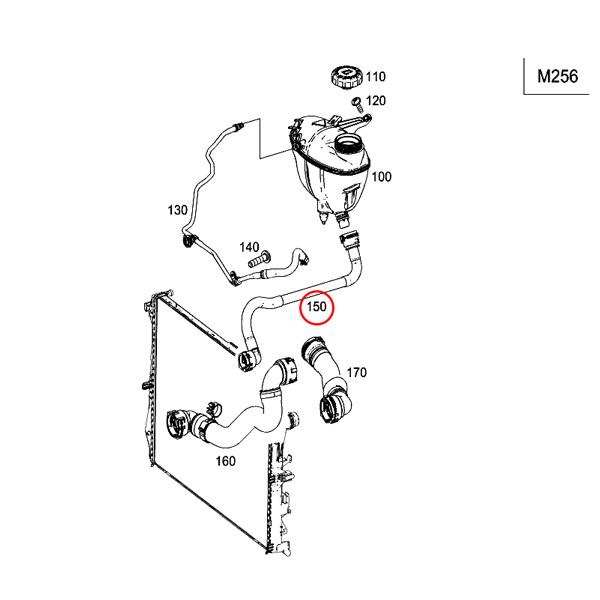 Mercedes-Benz ベンツ A217 S550 S560 ラジエーターリザーブホース リザーバータンク〜ラジエーター間用 ...