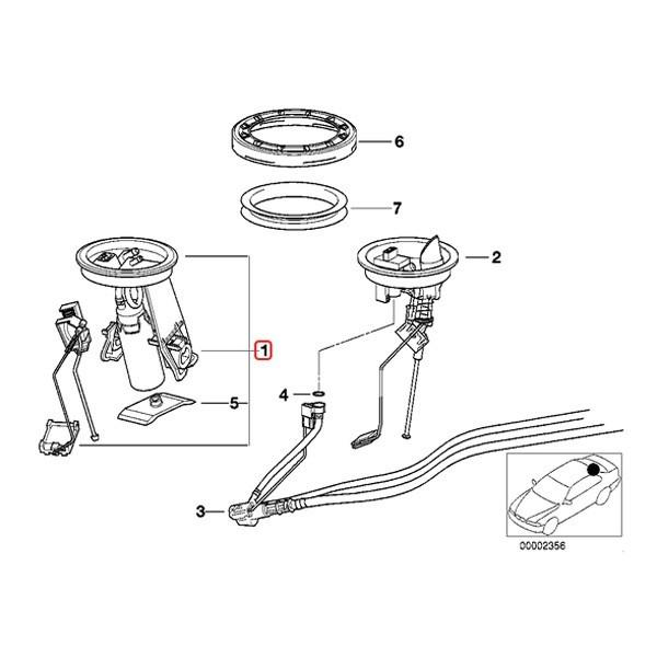 BMW 純正OEM E36 燃料ポンプ/フューエルポンプ 16146758736 16141182985 318i 320i 323i ...