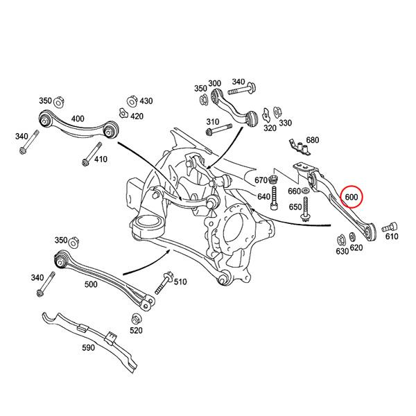[6ヶ月保証付き]ベンツ W211 E240 E250 E280 E300 E320 E320CDI E320 E350 E500 E550 E55AMG E63AMG リア スラストアーム ...