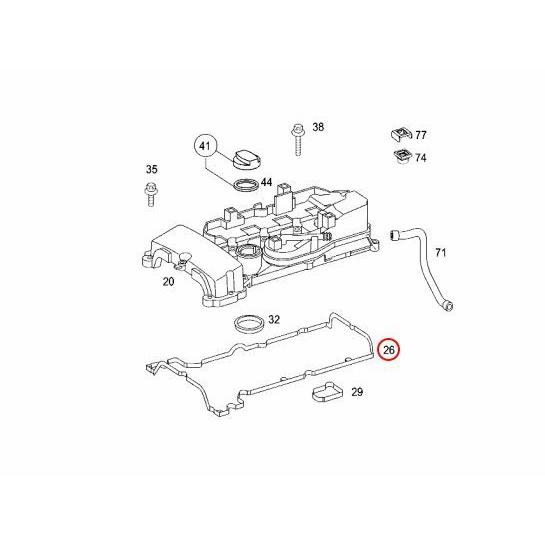 [訳有り]ベンツ W203 W204 C180 C200 C230 シリンダーヘッドカバーガスケット/タペットカバーパッキン M271 ...