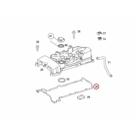 シリンダーヘッドカバーパッキン タペットカバーガスケット 左右セット Sクラス W220 S600 S65AMG M137 M275 (V12 ...