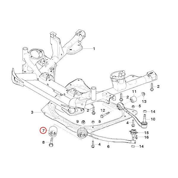 BMW X5/E53 3.0i 4.4i 4.6is 4.8is フロント ラジアスアームブッシュ/テンションロッドブッシュ 片側 ...