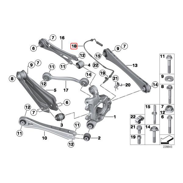 BMW Xシリーズ X3/F25 xDrive20d/20i/28i/35i リア/リヤ ABSセンサー/スピードセンサー 片側 ...