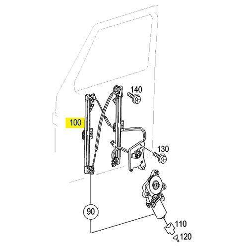 Mercedes-Benz ベンツ W463 フロント G350d G500 G550 パワーウィンドウレギュレーター 右側 ...