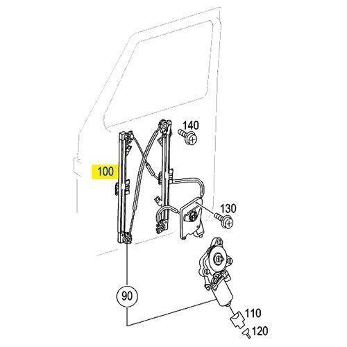Mercedes-Benz ベンツ W463 フロント G55AMG G63AMG パワーウィンドウレギュレーター 右側 4637201646 ...