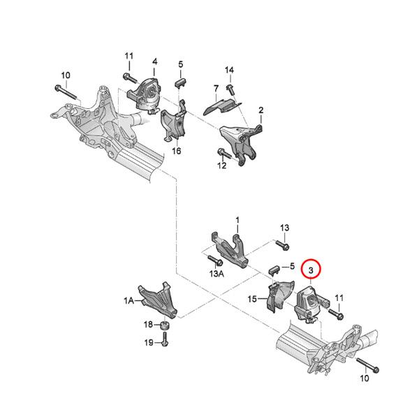 Audi AUDI アウディ A7 4G 2015〜2018年式 エンジンマウント 片側 4G0199381NT 4G0199381 ...