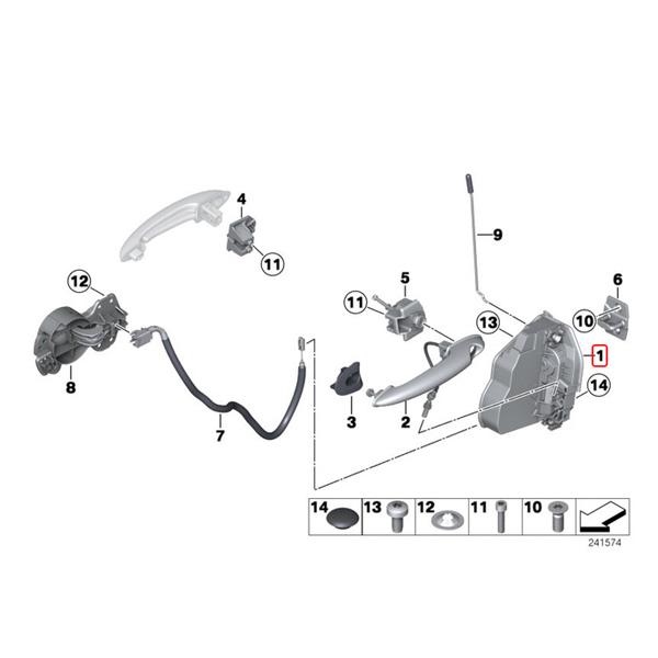 BMW MINI ミニ R60 クーパーSD CooperSD ワン One フロント ドアロックアクチュエーター 右 51217229458 ...