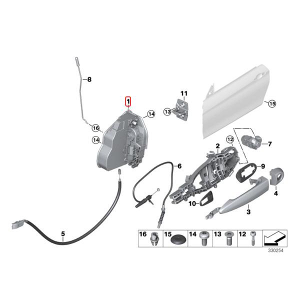 BMW E87 E82 F20 116i 118d 118i 120i 130i 135i M135i M140i フロント ドアロックアクチュエーター 右 51217229458 ...