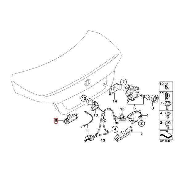 BMW BMW E39 E60 E61 トランクリッドハンドル/トランクオープナー 51248168035 525i 528i 530i ...