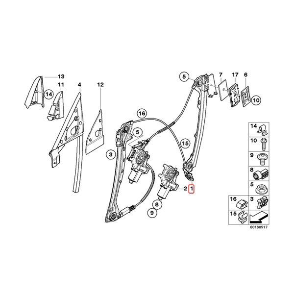 BMW 3シリーズ E92 320i 325i 335i M3 フロント パワーウインドウレギュレーター 右側 51337193456 ...
