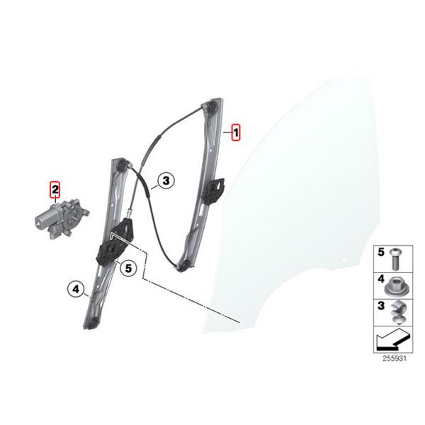 BMW F30 318i 320d 320i 328i 330e 330i 340i ActiveHybrid3 フロント パワーウインドウ ...