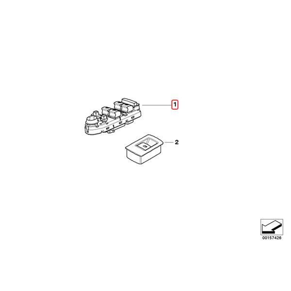 BMW X5/E70 パワーウインドウスイッチ運転席側 61319218044 61319122121 61319122117 3.0si 4 ...