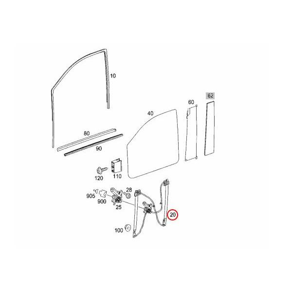 Mercedes-Benz [要適合確認] ベンツ W639 Viano V350 パワーウィンドウレギュレーター 右フロント ...