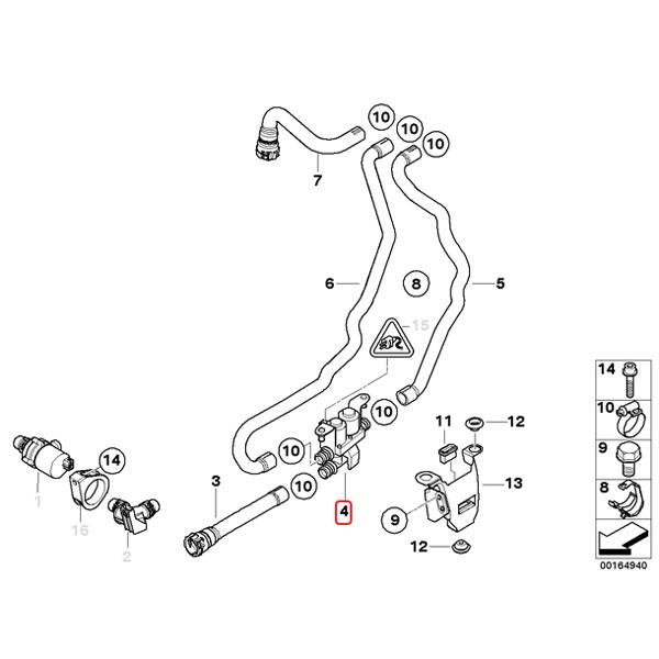 BMW Xシリーズ X6/E71 F16 F86 xDrive35i xDrive50i X6M ヒーターバルブ/ウォーターバルブ ...
