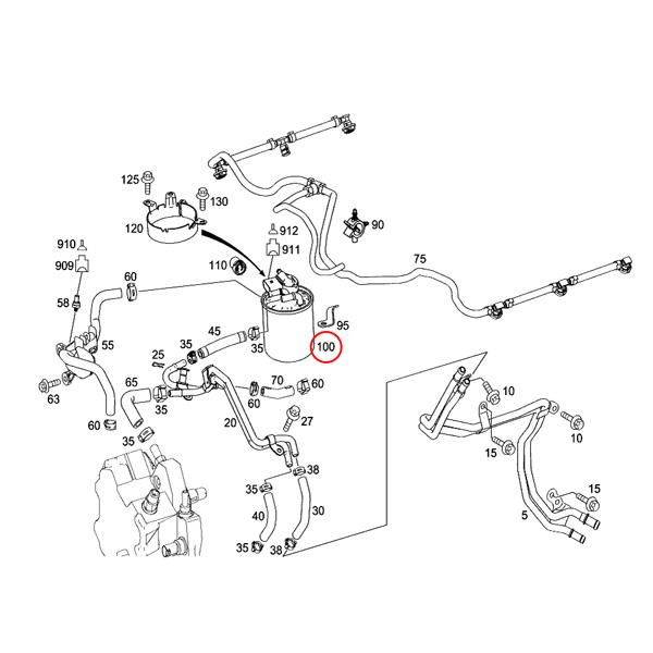 Mercedes-Benz ベンツ W166 ML350_BlueTEC_4MATIC 燃料フィルター/フューエルフィルター ...