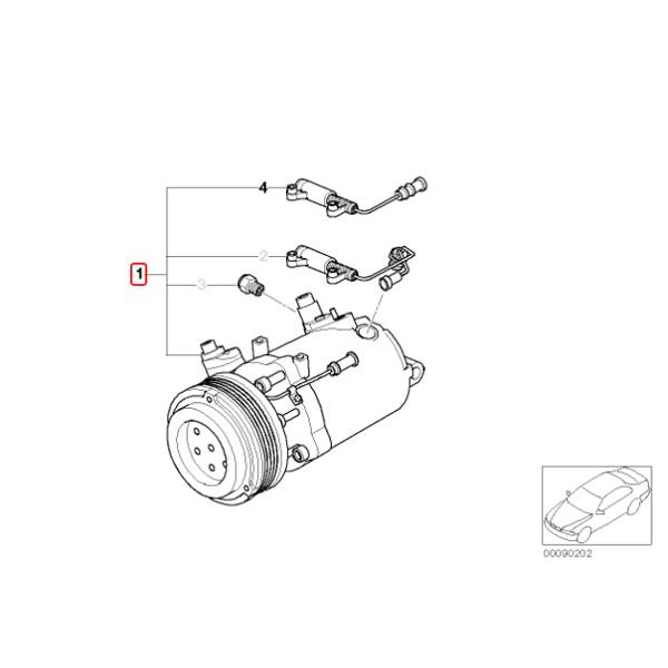 BMW BMW E46 318i ACコンプレッサー/エアコンコンプレッサー 64526908660 64509182795 ...