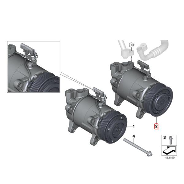 BMW BMW F45 F46 218i 220i 225ixDrive エアコンコンプレッサー 64529362491 ...