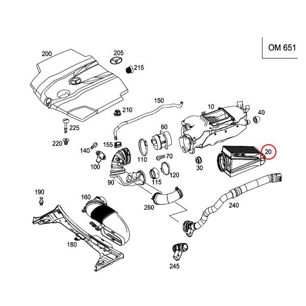 Mercedes-Benz ベンツ Cクラス W205 S205 GLC X253 C253 エアーフィルター/エアークリーナー/エアー ...