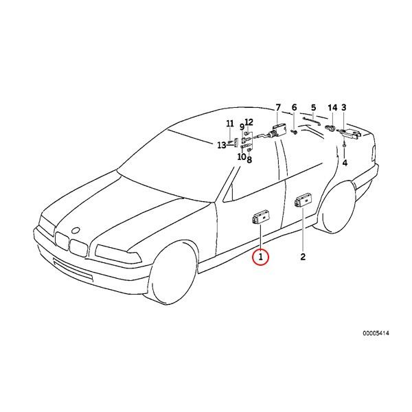 BMW E36 フロント ドアロックアクチュエーター 1個 67118353012 67111387726 318i 320i 323i ...