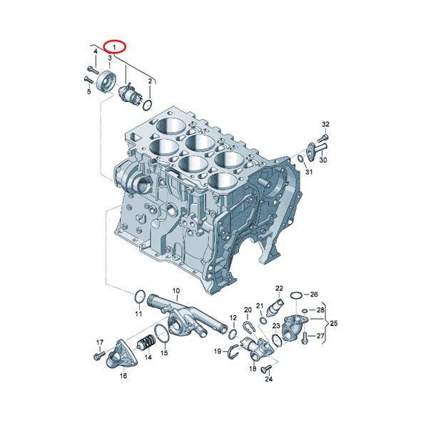 フォルクスワーゲン トゥアレグ 7P 平成22年式〜 ウォーターポンプ ガスケット付き 03H121008B 03H121008D ...