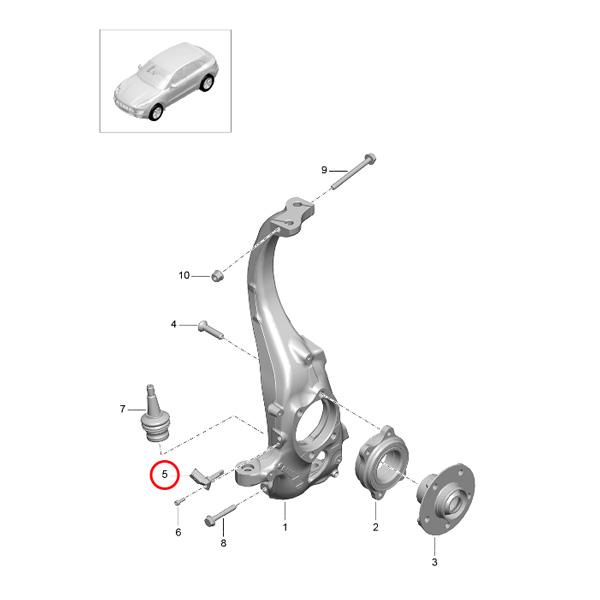 PORSCHE（ポルシェ） Macan マカン 平成27年式〜 フロント右側 ABSセンサー/スピードセンサー 95B927804 ...