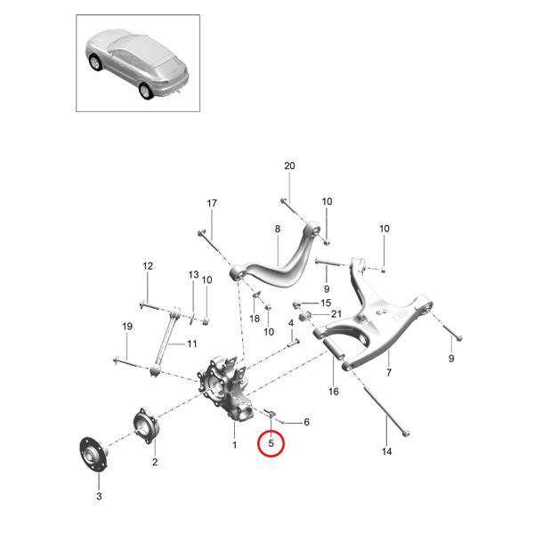 PORSCHE（ポルシェ） Macan マカン 平成27年式〜 フロント右側 ABSセンサー/スピードセンサー 95B927804 ...