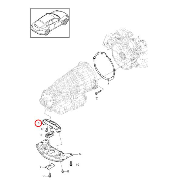 PORSCHE Porsche パナメーラ H23〜28年式 エンジンマウントブッシュ＆ミッションマウント 94637505723 ...