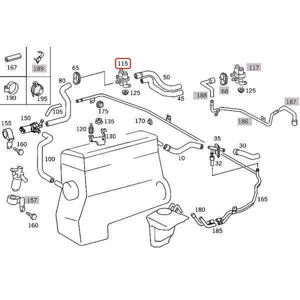 ACM製 ベンツ W202 C200 C220 C230 C240 ヒーターバルブ/ウォーターバルブ 0018303484 : プロテック ...
