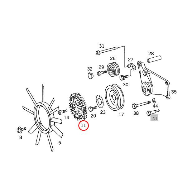Mercedes-Benz 純正OEM ACM製 ベンツ SL R129 SL320 ファンクラッチ/ファンカップリング/ファンドライブ ...