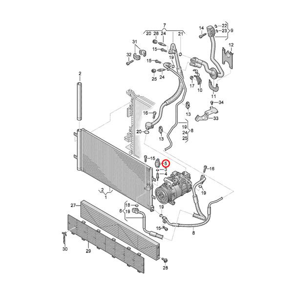 Audi ACM製 AUDI アウディ A6 4F/C6 4G/C7 4A/C8 A7 4G 4K エアコン/AC プレッシャースイッチ ...