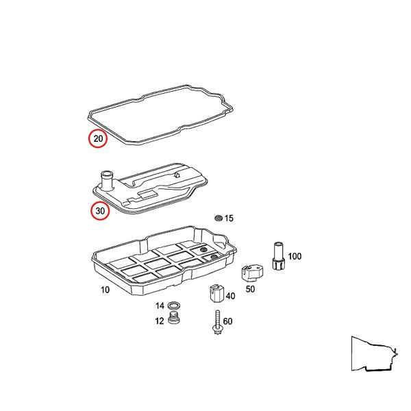 Mercedes-Benz AIC製 ベンツ GLK X204 ATフィルター/オートマオイルフィルター＆ガスケット 722.9系ミッション用 ...