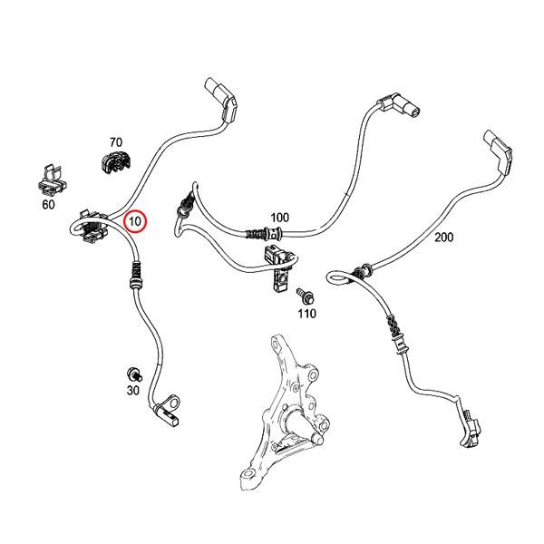 ATE アーテ 純正OEM ベンツ R172 SLK200 SLK350 SLK55AMG フロント ABSセンサー/スピードセンサー 左右 ...