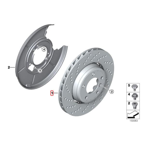 BMW 純正OEM ATE製 BMW Z4/E86 Mクーペ リア/リヤ ブレーキディスク 左右セット 34212282303 ...