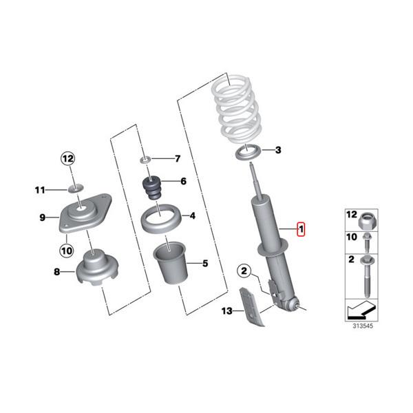 BILSTEIN（ビルシュタイン） 純正OEM BILSTEIN BMW MINI ミニ R55 R57 R58 R59 Cooper ...