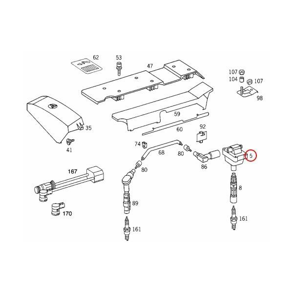 BOSCH（ボッシュ） 純正OEM BOSCH製 ベンツ W638 イグニッションコイル M111 M104 00119 0001587003 ...