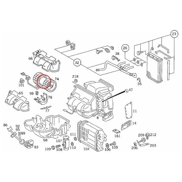 BOSCH製 ベンツ W124 E220 E280 E300 E320 E400 E500 ブロアモーター ダストフィルター非装備車用 ...