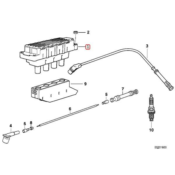 BOSCH（DIY、工具） 純正OEM BOSCH製 BMW 3シリーズ E46 318i 318Ci イグニッションコイル ...
